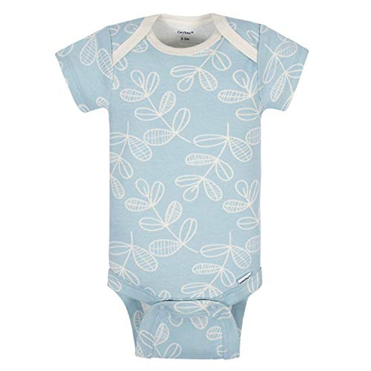 Grow by Gerber Baby Girls 5-Pack Short-Sleeve Onesies Bodysuits, Orange/Yellow/Green/Ivory, Newborn