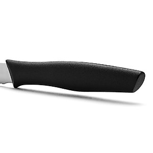 ARCOS Steak knife Set of 6 Pieces. Serrated Utility Knives Set. Ergonomic Polypropylene Handle. 4 Inch Nitrum Stainless Steel and 110 mm blade. Series Nova. Can be used effortlessly.