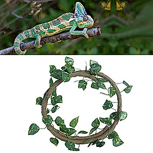 Houchu Reptile Vines Gecko Artificial Plant Habitat Bendable Jungle Climber Fake Rattan(1.5m-A)