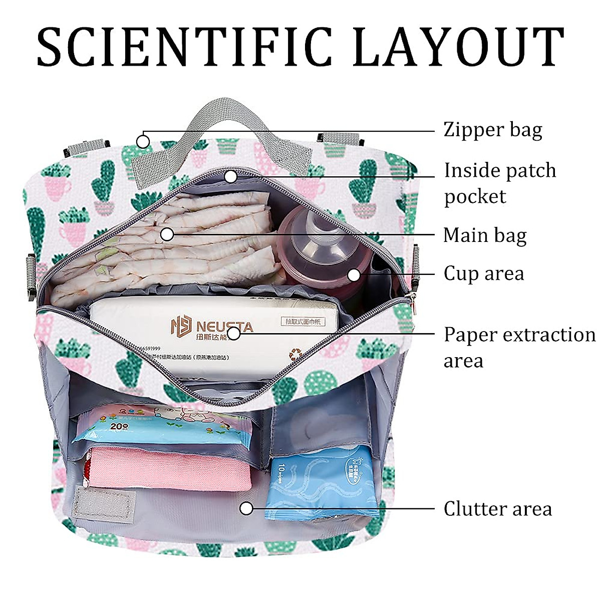 Lmbabter Baby Diaper Bag Stroller Storage Bag Waterproof Diaper Organizer Caddy Infant Tote Portable Mommy Bag for Outdoor