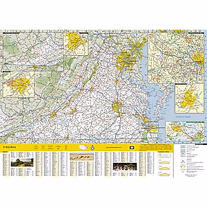 Virginia Map (National Geographic Guide Map)
