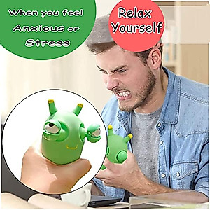 Brezoy Fidget Toys for Kids & Adult, Stocking Stuffers for Boys Squishy Sensory Toys Christmas Xmax Gifts for Boys Girls Squeeze Stress Balls Relief Popper Toys - 6PCS