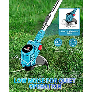 Weed Wacker Cordless 21V, 47" Adjustable String Trimmer, Brush Cutter Lawn Edger Battery Powered 3000mAh, Lightweight Cordless Weed Eater Grass Trimmer for Lawn Trimming Lawn Care