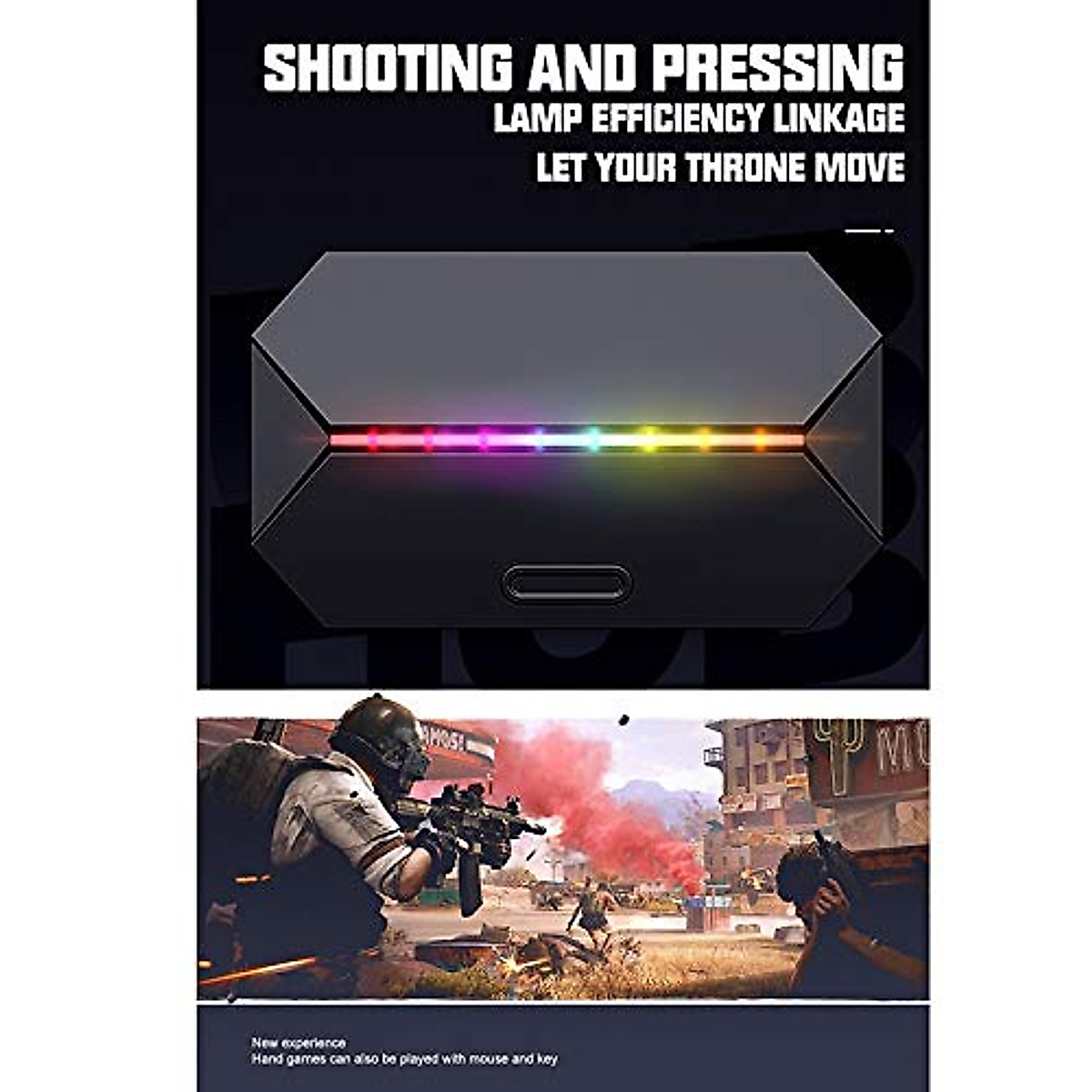 Fauge Gaming Converter Keyboard Mouse Battle Dock Support USB HUB Splitter Throne for IOS Android Gaming