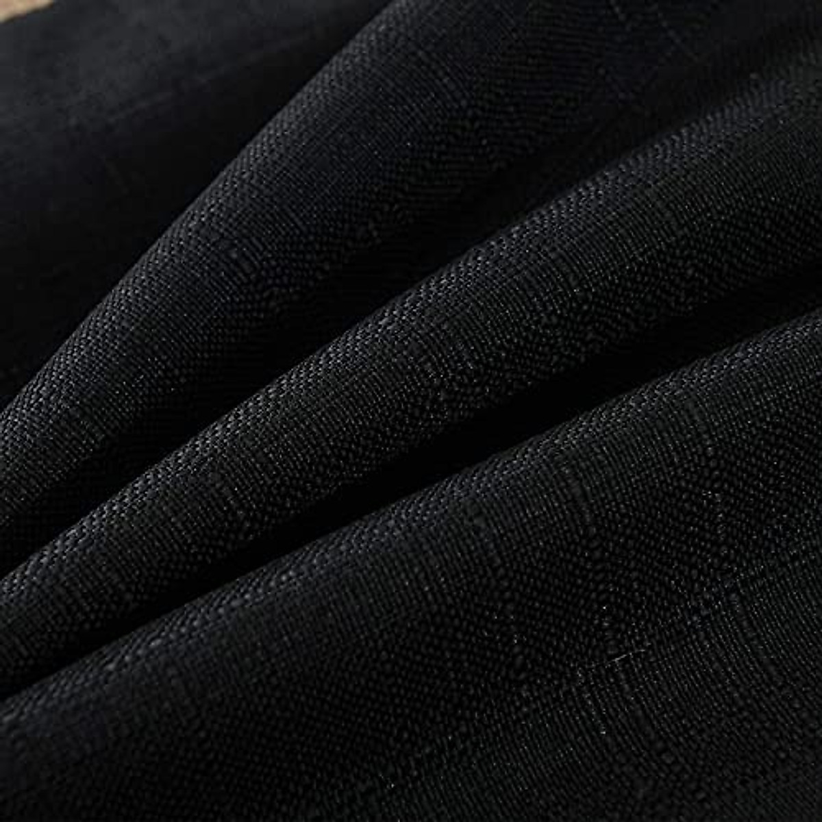 NordECO HOME Set of 2 Farmhouse Throw Pillow Covers - Burlap Linen Trimmed Tailored Edges Decorative Cushion Covers for Bed Home Decoration, 18 x 18, Black