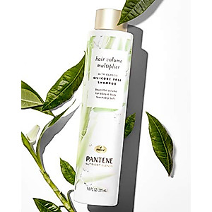 Pantene Nutrient Blends Bamboo Hair Volume Multiplier Silicone Free Shampoo For Fine, Thin Hair, 9.6 Fl oz, 2.583 Fl oz