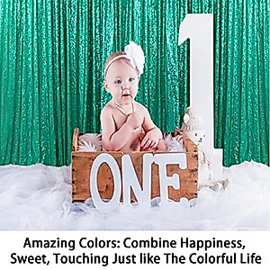 Sequin Curtain 2FTx8FT Green Sequin Curtain Sequin Backdrop Curtains Sequin Shower Curtain Panel Fabric Wedding Backdrop Photo Booth Backdrop (2FTx8FT, Green)