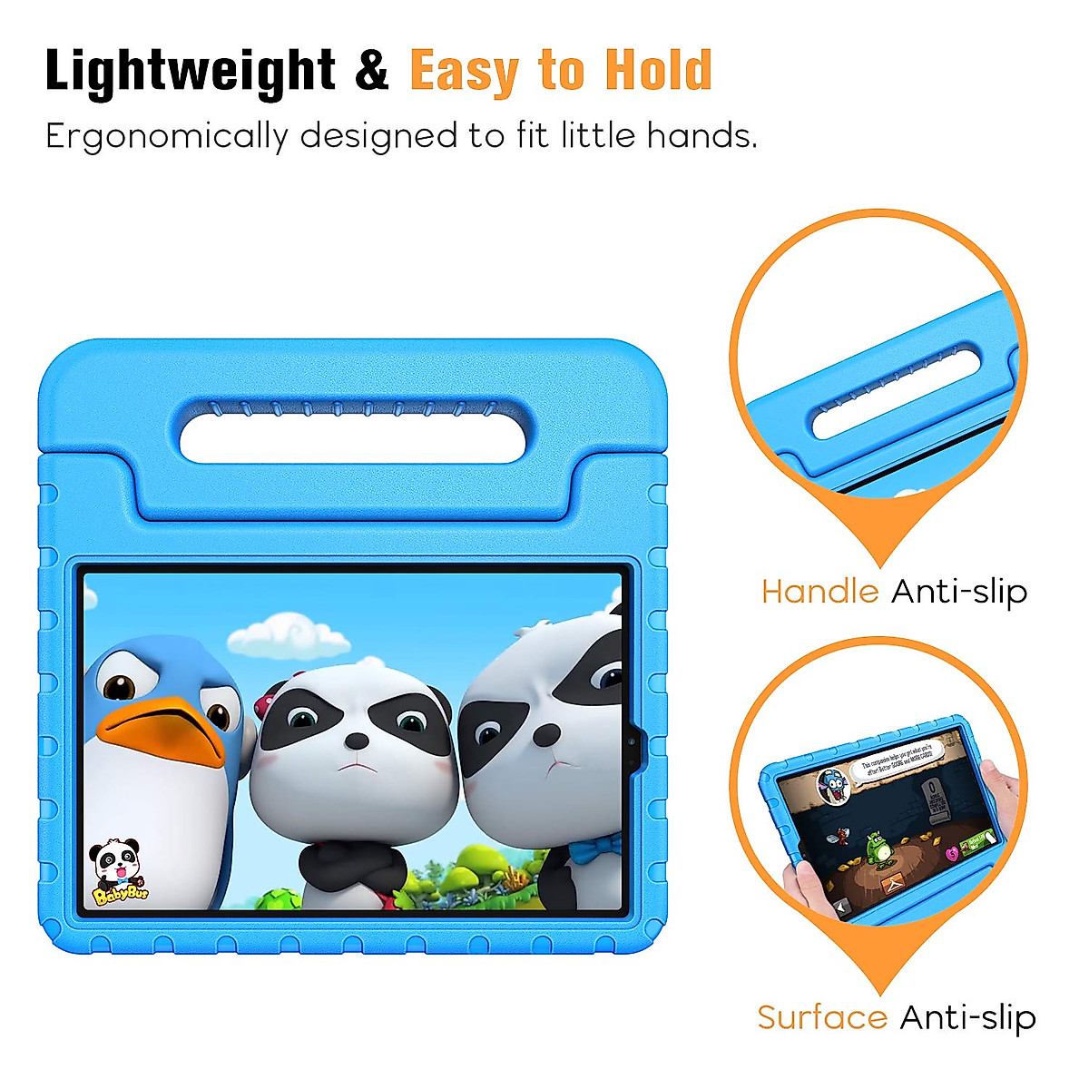 Fintie Shockproof Case for Samsung Galaxy Tab S6 10.5" 2019 (Model SM-T860/T865/T867), Kiddie Series Light Weight Convertible Handle Stand Kids Friendly Cover with Built-in S Pen Holder, Blue