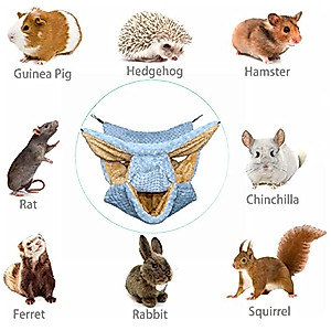 ISMARTEN Small Animals Pet Hammock for Cages, Triple-Layer Hanging Bed Cage Accessories Bedding Hideout Sleeping for Chinchilla Parrot Sugar Glider Rat Hamster