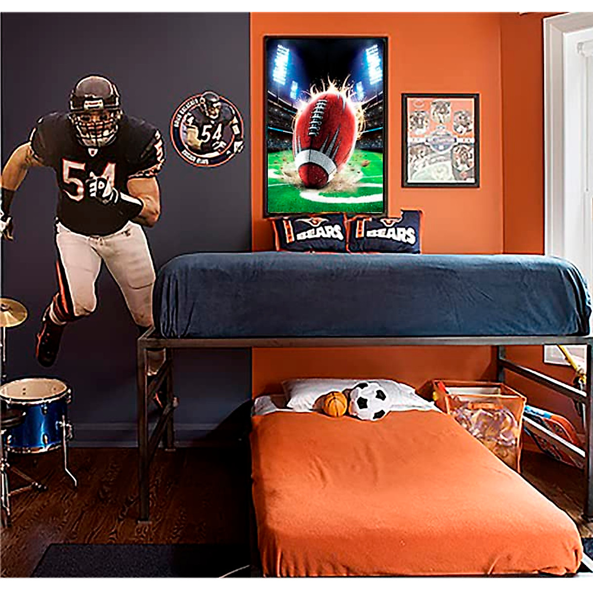 Apomelo Diamond Art Kit Football Super Football Bowl Diamond Art Painting Kit for Adults Football Soccer Sport Diamond Art Painting with Diamond Gem Art Crafts for Decor,12x16 inches