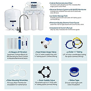Olympia Water Systems Alkaline Remineralization Reverse Osmosis Water Filtration System with 80GPD Membrane - Increases Water pH