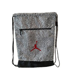 Air Jumpman Retro Elephant Print Gym Bag Drawstring Sport Boys Color Black, Grey, and Gym Red