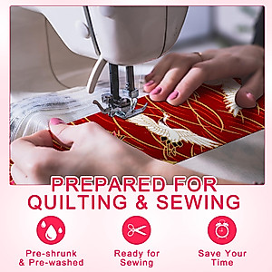 Peryiter 40 Pcs Cotton Jelly Fabric Roll Quilting Strips Different Patterns Patchwork Craft Sewing Supplies for Quilters Crafting Sewing DIY Crafts, 39.37 x 2.56 Inches(Japanese)