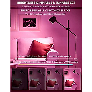 Smart Light Bulbs 8Pack,100W Equivalent Smart Bulb Work with Alexa Google Assistant, RGB Color Changing WiFi Bulb, Music Synic 2.4GHz WiFi & Bluetooth Multicolor A19 E26 110V Dimmable Light Bulbs