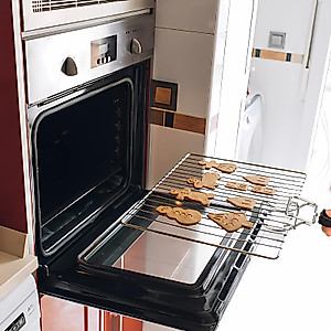 1 Pack Oven Tray Extractor Grills Extractor Oven Rack Push Pull Tool with Heat-Resistant Plastic Handle, Ideal for Lifting Tray/Grills from Oven, Toaster Oven, Air Fryer