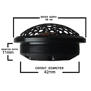 BZRK Audio RS-T150 1 Inch Dome Tweeters for Car -150 watts Each- Aluminum/Neodymium - Flush Mount Only Black/Copper