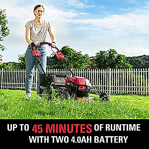 Powerworks XB 40V 21" Brushless Cordless Push Mower, Electric Self-Propelled Lawn Mower for Garden, with 4Ah Battery and Charger Included
