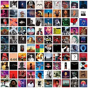 100 Pcs Poster,5x5In Album Cover Posters,Wall Collage Kit, Posters For Room, Music Posters, Rapper Posters, Wall Posters, Posters For Bedroom