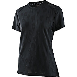 Troy Lee Designs Cycling MTB Bicycle Mountain Bike Jersey Shirt for Women, Lilium SS Jacquard (Black, X-Large)