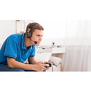 SaharaGaming Attachable Noise-Cancelling Microphone with Mute Switch Compatible with Mac, Windows PC, PlayStation 4, and More (USB A)