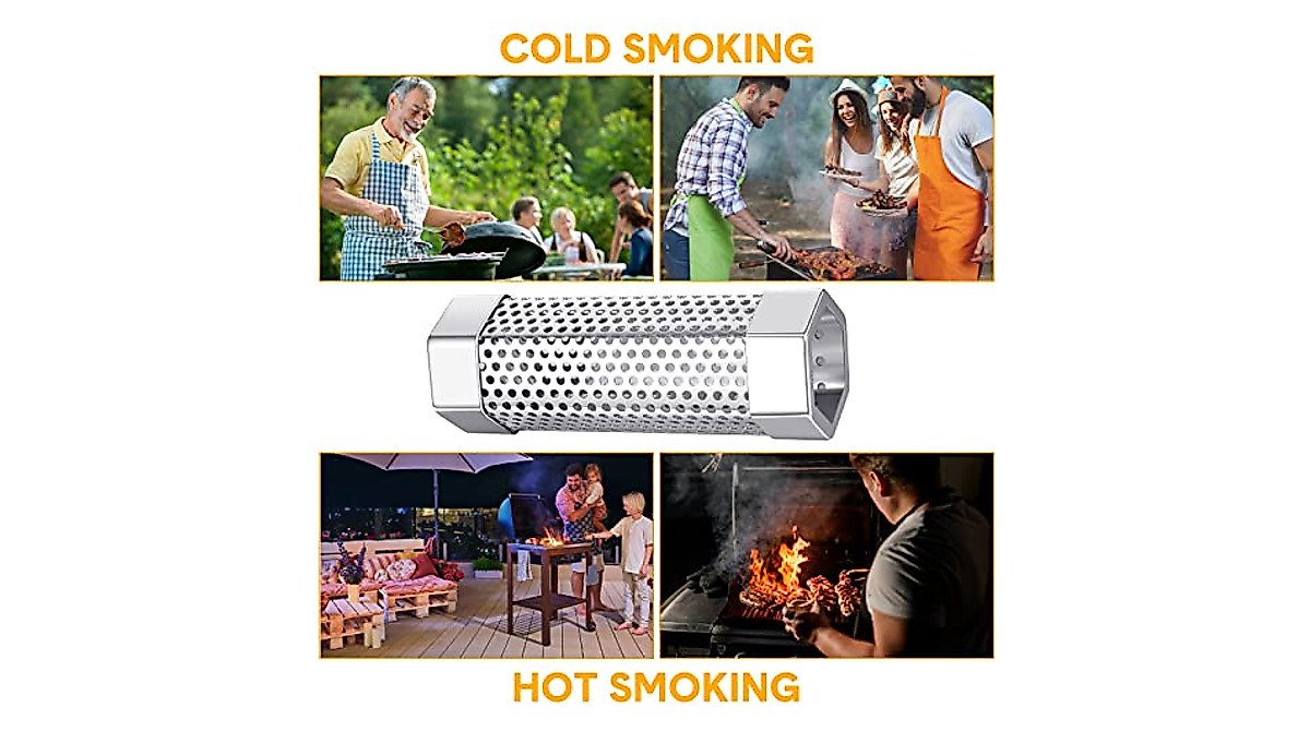 Pellet Smoker Tube Set - 4 Stainless Steel Tubes for Hot & Cold Smoking