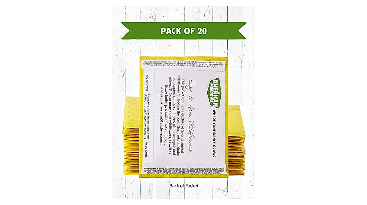 Feed the Bees Wildflower Seed Packets - Party Favors