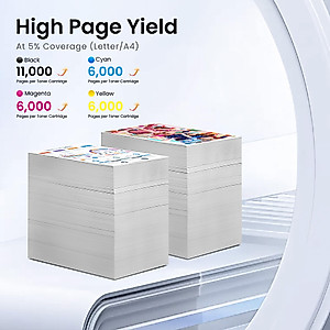 GREENBOX Compatible Toner Cartridge Replacement for HP 507X 507A CE400X CE400A for HP Enterprise M551n M551dn M551xh M570dw M570dn M575c M575dn Printer (1 Black 1 Cyan 1 Magenta 1 Yellow)