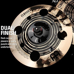 Meinl Cymbals Classics Custom Dual 12" Trash Splash Cymbal for Drum Set, Dark/Brilliant — Made in Germany — B12 Bronze, 2-Year Warranty, (CC12DUTRS)