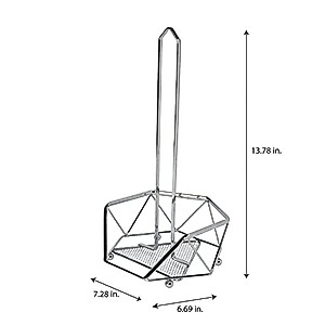 Kitchen Details Chrome Geode Paper Towel Holder | Countertop | Free Standing | Holds 1 Large Roll | Rust Resistant | Decorative