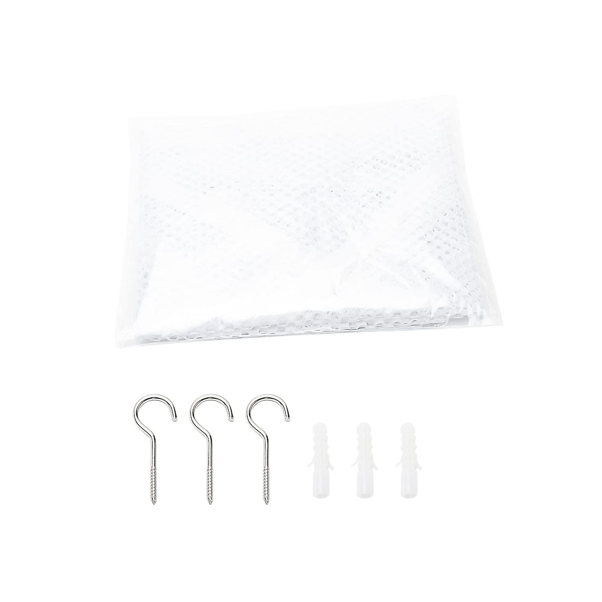 Stuffed Animal Net or Hammock with Hanging Hooks Large Mesh Toys Organizer Storage Net Corner Sling Organizer for Playroom Bedroom Bathroom