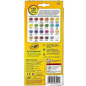 Crayola Erasable Colored Pencils, Kids At Home Activities, 24 Count, Assorted, Long