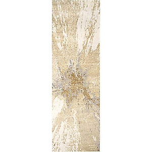 nuLOOM Cyn Abstract Runner Rug, 2' 6" x 10', Gold
