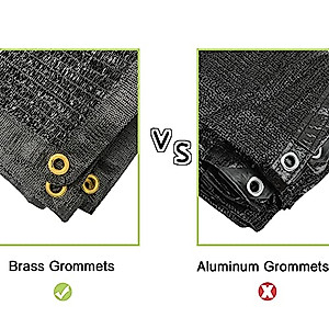 POYEE 40% 14ftx20ft Black Shade Cloth Taped Edge with Brass Grommets Garden Sun Shade UV Resistant Sunblock Shade Net for Outdoor Plants Vegetables Greenhouse