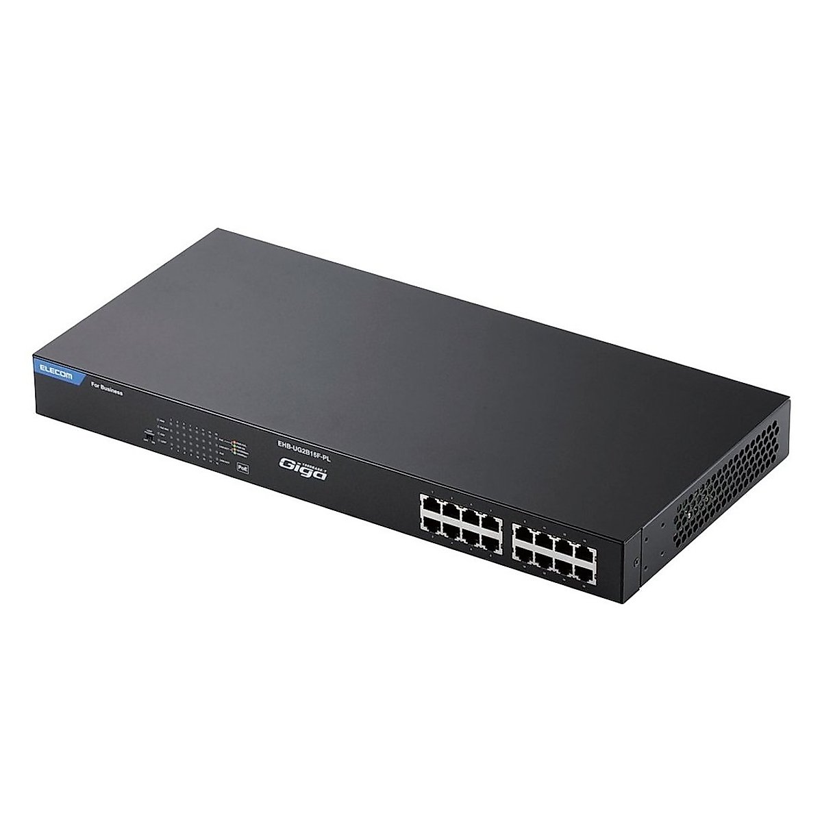 ELECOM Switching Hub Gigabit 16 Ports PoE Loop Prevention Function EHB-UG2B16F-PL (Japan Import)