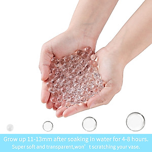 MAGICLUB 120,000 Clear Super Absorbent Polymer Beads, Round, Non-Toxic for Vase Filler, Soilless Planting, Wedding Centerpiece Floral Arrangement