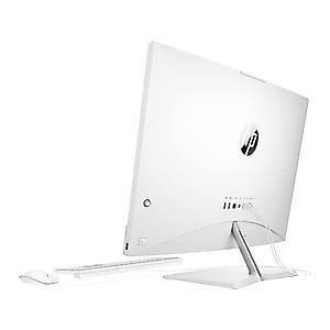 HP Pavilion All-in-One Desktop, 27” FHD Display, AMD Ryzen 5 5500U Processor, 16GB RAM, 1TB SSD, Wi-Fi 6, Webcam, HDMI, RJ-45, Wired KB & Mouse, Windows 11 Home, White