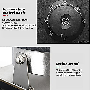 1300W Commercial Panini Press Machine, 50~300℃ Adjustment Panini Press Grill, Waffle Maker Machine with 11.5cm Bakeware, CE/FCC