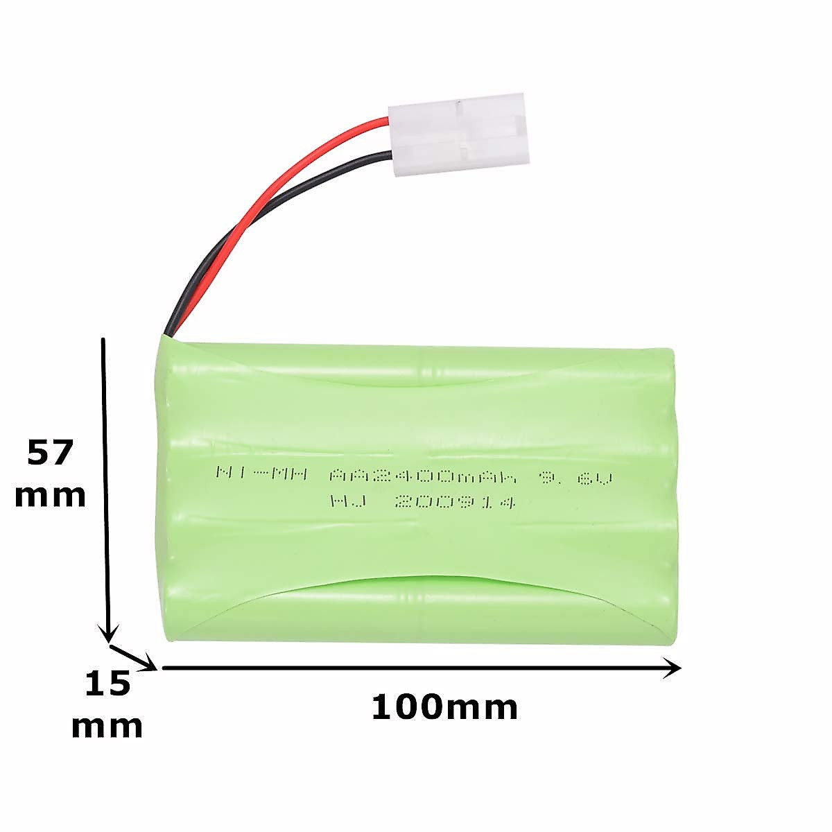 OooSure Rechargeable Ni-Mh Battery AA X 8 (4+4) 2400mAh 9.6V KET-2P / L6.2-2P Plug for RC Toy Household Electric Appliances Lighting Equipment with Charging USB Cable
