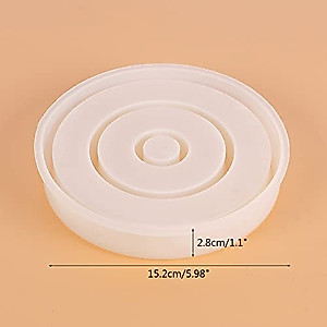 Round Candlestick Silicone Mold Gypsum Plaster Mold Lipstick Holder Tray Mold for DIY Jewelry Organizer Home Craft Decor