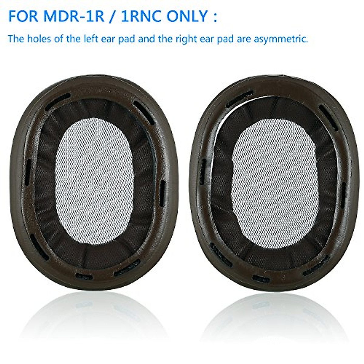 Jecobb MDR-1R Earpads Replacement Memory Foam & Protein Leather Ear Cushion Pads Cover for Sony MDR-1R, MDR-1RNC Headphones (Brown)