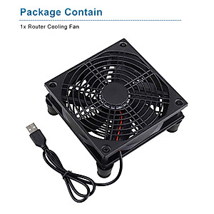 GDSTIME Quiet 120mm Router Fan Cooler, DC 5V USB Powered for Modem TV Box Receiver DVR PlayStation Xbox Computer Cabinet Cooling