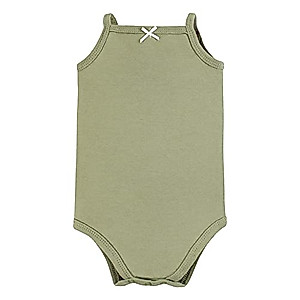 Hudson Baby Unisex Baby Cotton Sleeveless Bodysuits, Sunflower, 3-6 Months