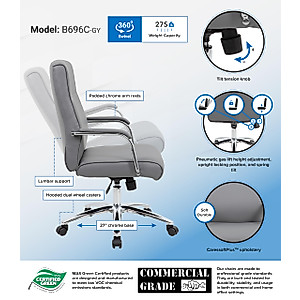 Boss Office Products Chairs Executive Seating, Grey