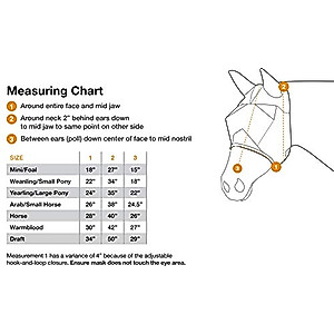 Cashel Crusader Horse Fly Mask with Long Nose, Grey, Arabian