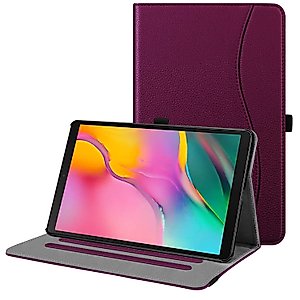Fintie Case for Samsung Galaxy Tab A 10.1 2019 Model SM-T510/T515/T517, Multi-Angle Viewing Stand Cover with Pocket, Purple