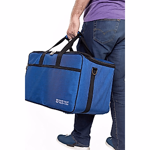 Board Game Bag - [Backpack/Shoulder Strap/Luggage Slip] - Padded Board Game Carrier (Royal Blue)
