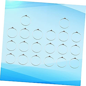 TEHAUX 20pcs Wire Earrings Hoops Dangle Earring Jewelry Accessories Beading Hoop Finding Earring Hoop Gold Earrings Backs for Studs Bezel Charms Pendants Jewelry Making Bead Circle Copper