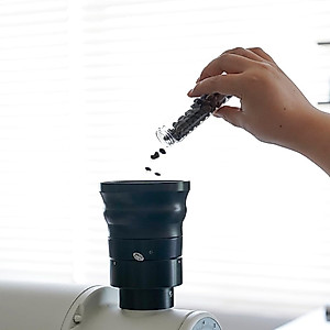 watchget 6-Piece Single Dose Coffee Bean Storage Kit with Walnut Wood Base, Glass Vials & Funnel - Airtight Dosing Canisters for Barista Home Brewing, 6 Tubes