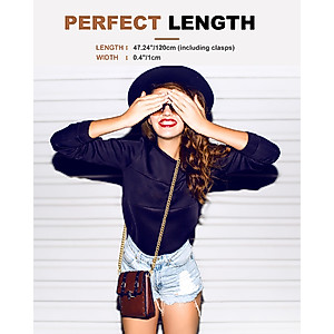 SEAVILIA Purse Chain Straps Gold Hardware Purse Straps Replacement Crossbody Replacement Straps for Handbags