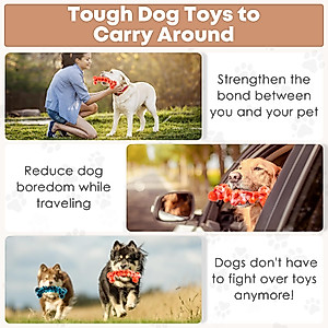 WOWBALA Large Dog Chew Toys: 2 Pack Dog Toys for Aggressive Chewers - Super Chewer Dog Toys for Large Dogs - Tough Dog Chew Toys - Indestructible Dog Toys for Medium, Large Dogs